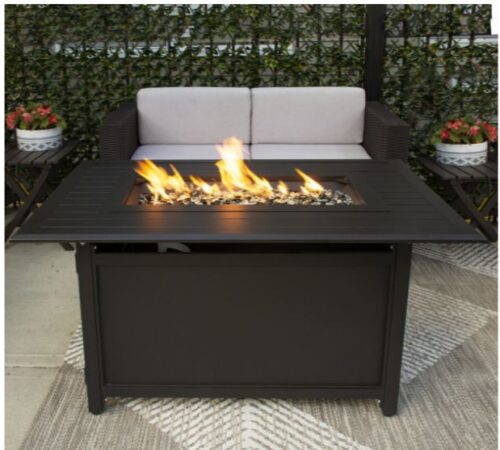 Vulcan Collection Firepit – Gale Rectangle Slated Table - Coast Home ...